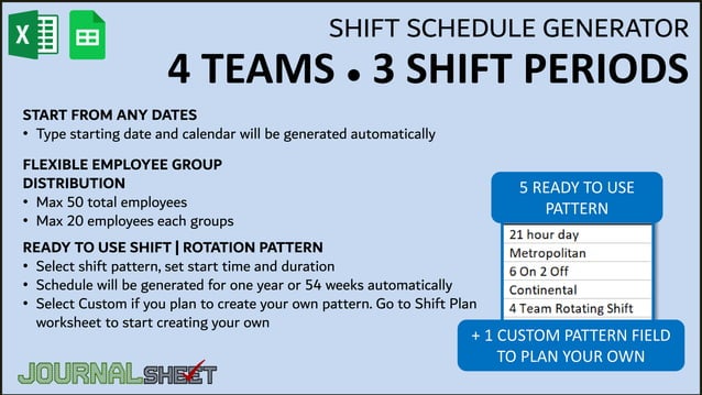 Shift Schedule Generator 4 Teams 3 Shift Periods | PDF | Technology ...
