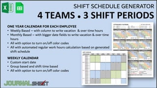 Shift Schedule Generator 4 Teams 3 Shift Periods | PDF
