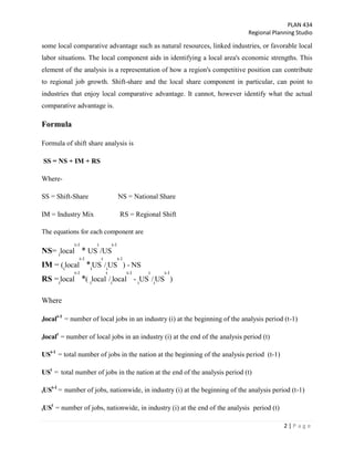 Shift Share Analysis | PDF