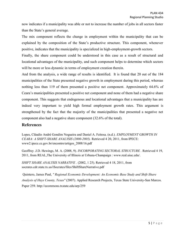 Shift Share Analysis | PDF | Business | Business and Finance