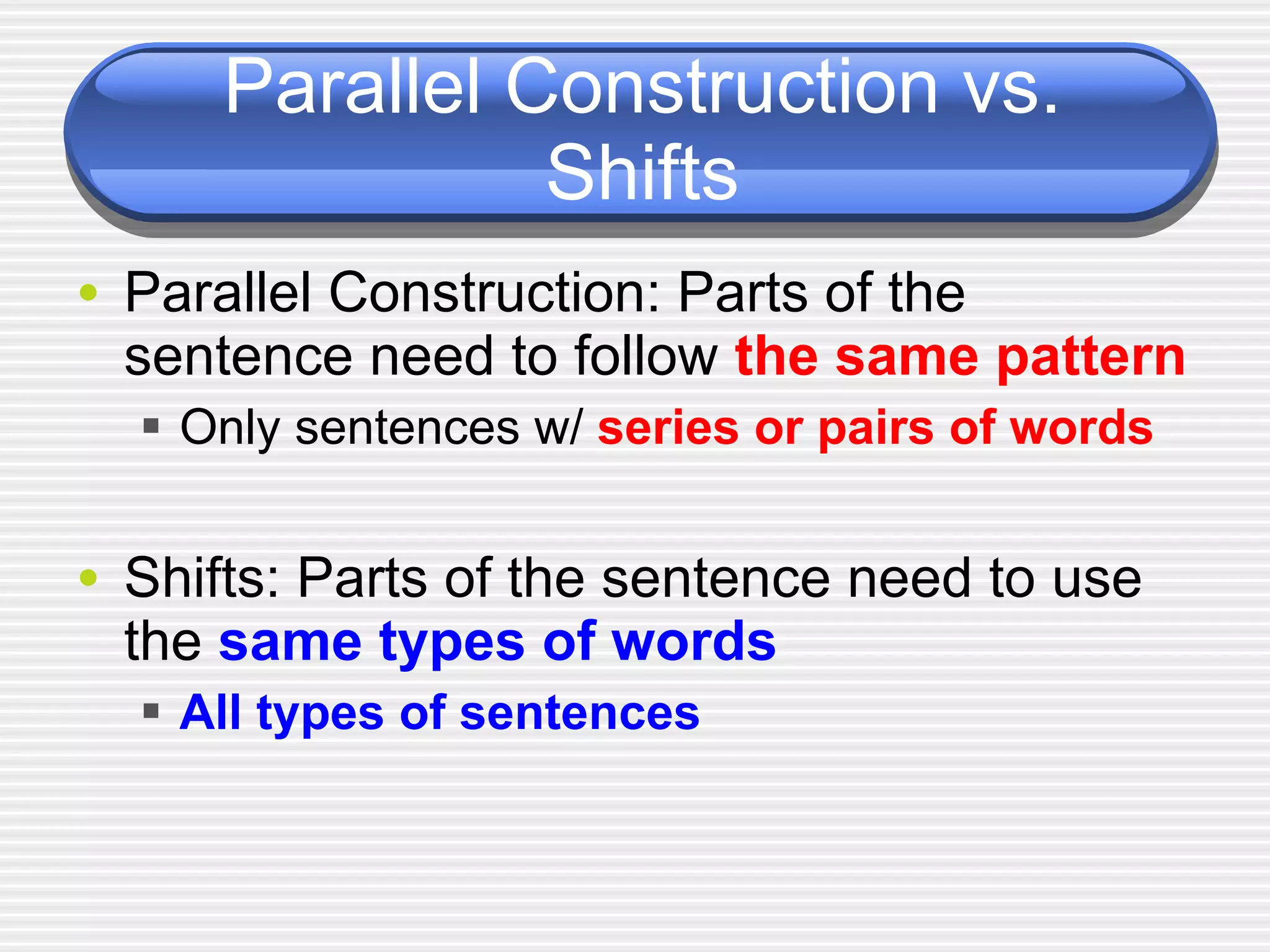 Shifts notes 1a powerpoint | PPT