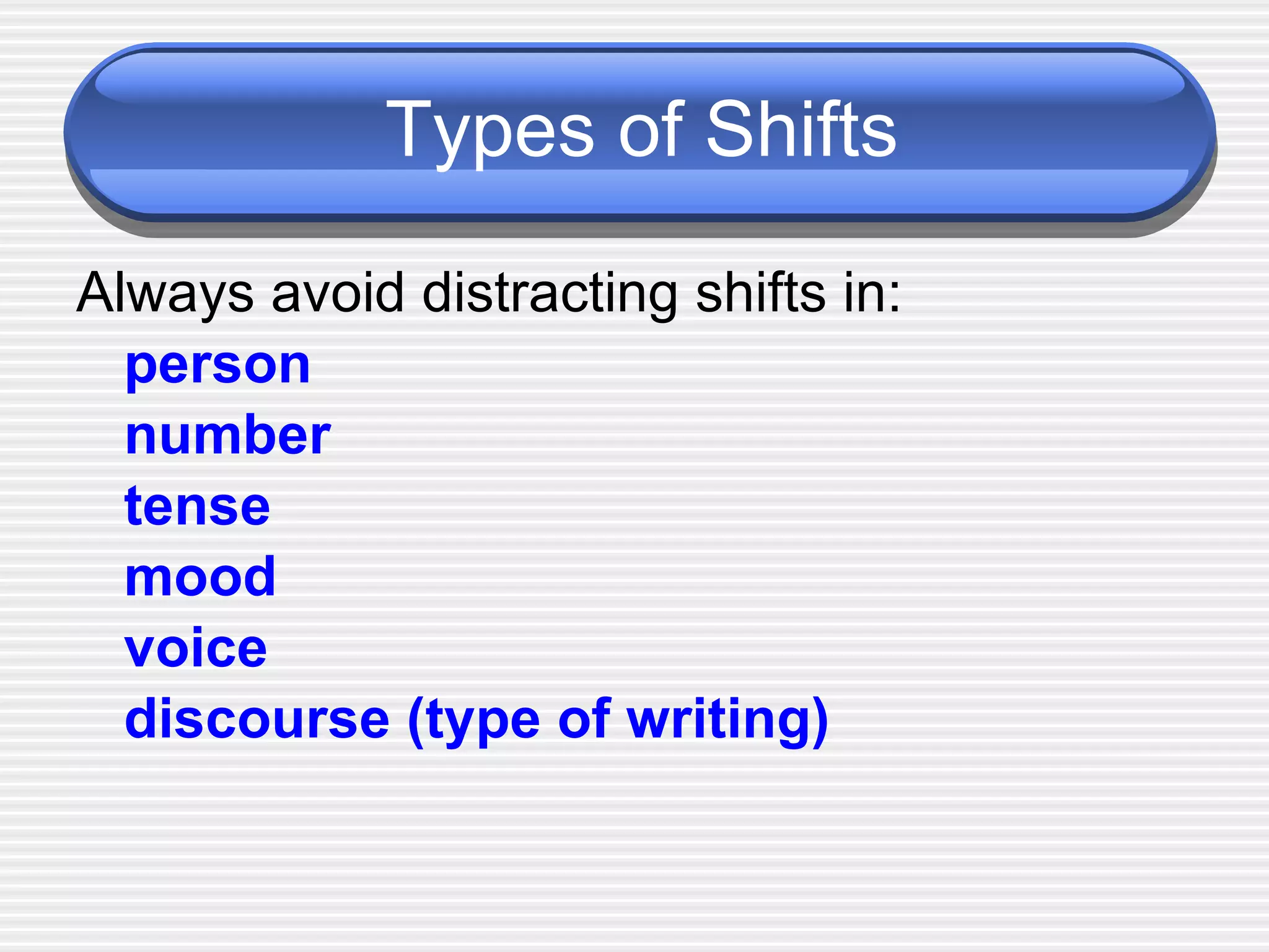 Shifts notes 1a powerpoint | PPT