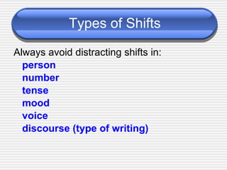 Shifts notes 1a powerpoint | PPT