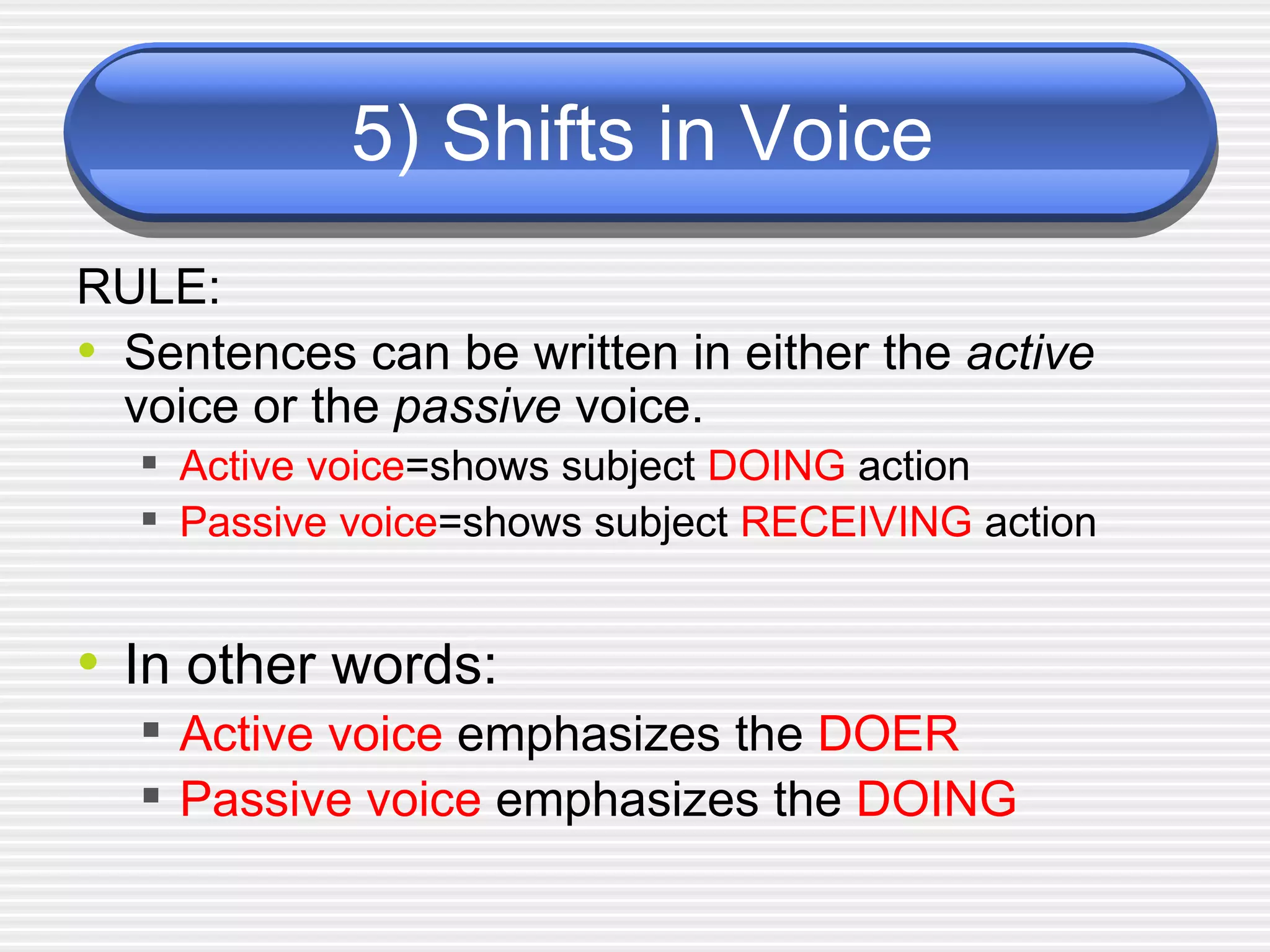 Shifts notes 2a powerpoint | PPT