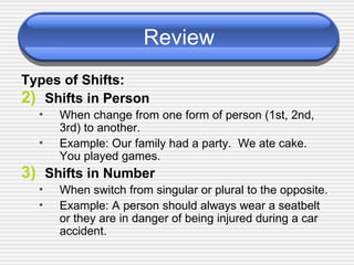 Shifts notes 2a powerpoint | PPT