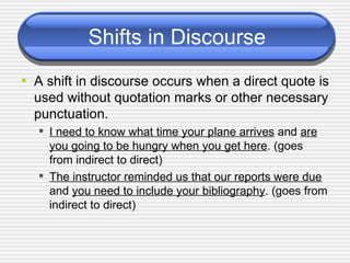 Shifts notes 3 powerpoint | PPT