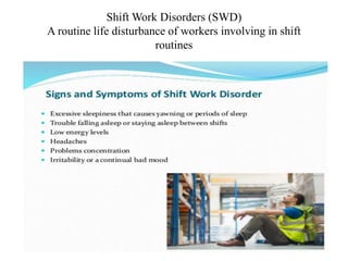 Shift work disoreder occupational health and ergonomics | PPT
