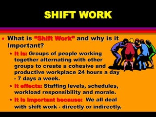 Construction site Shift Work during day and night | PPT