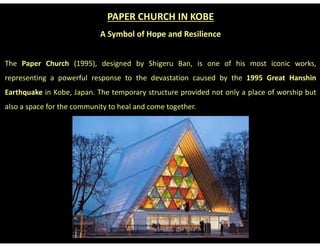 Life journey and work of Architect Shigeru Ban | PDF