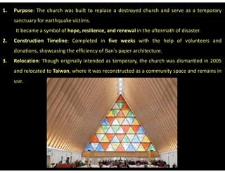 Life journey and work of Architect Shigeru Ban | PDF