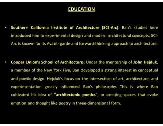 Life journey and work of Architect Shigeru Ban | PDF