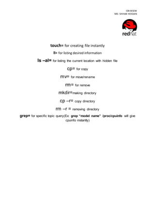 RedHat/CentOs Commands for administrative works | PDF