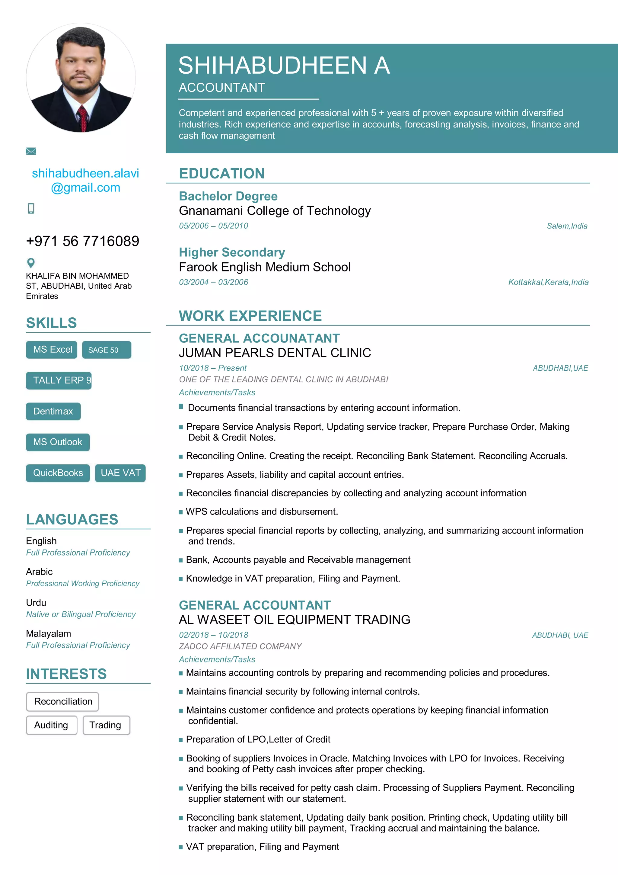 Shihabudheen's resume | PDF