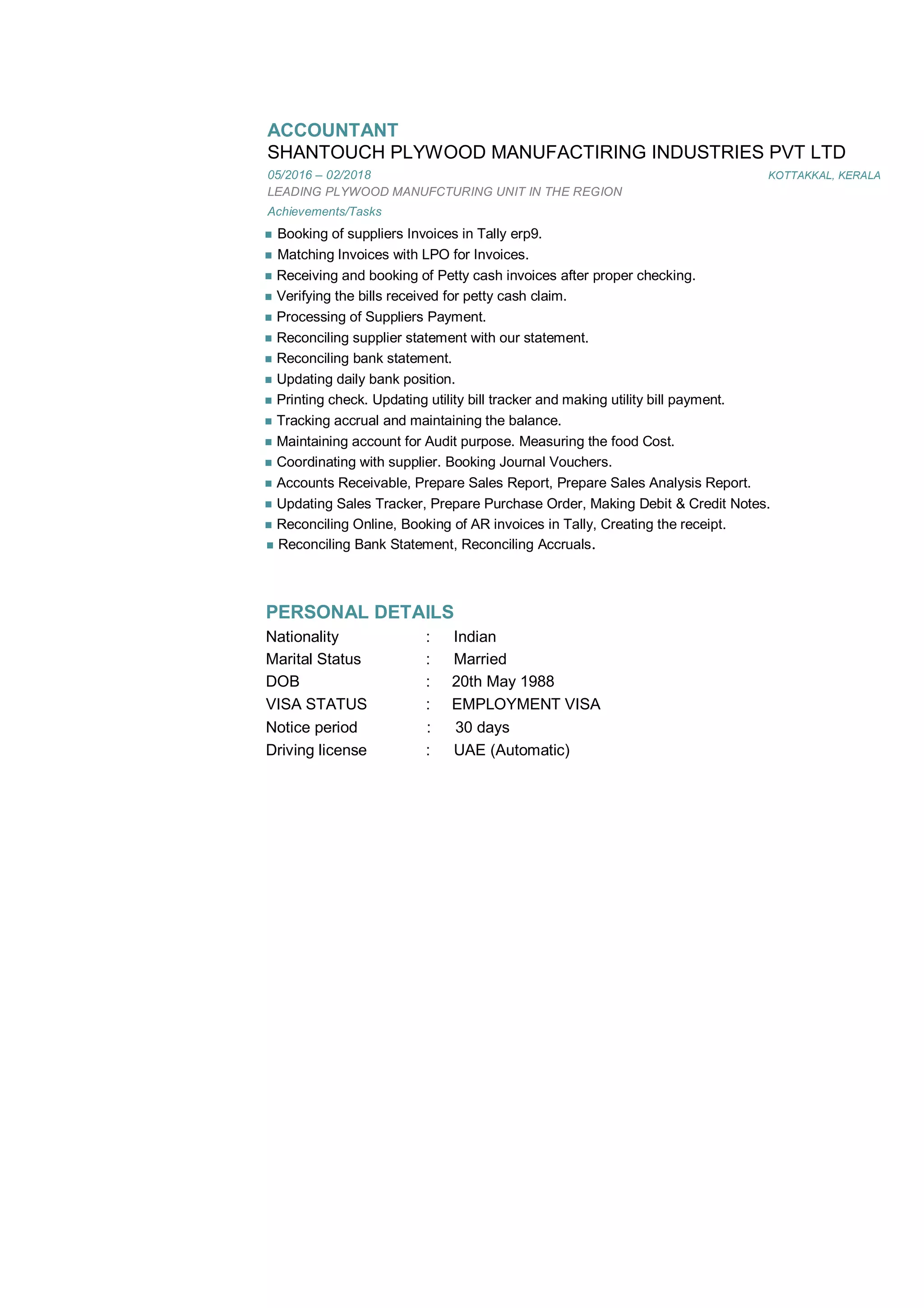 Shihabudheen's resume | PDF