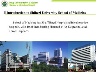Shihezi University - School of Medicine invites Indian students | PPT