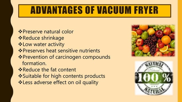 vacuum frying technology | PPTX | Cooking | Food & Drink