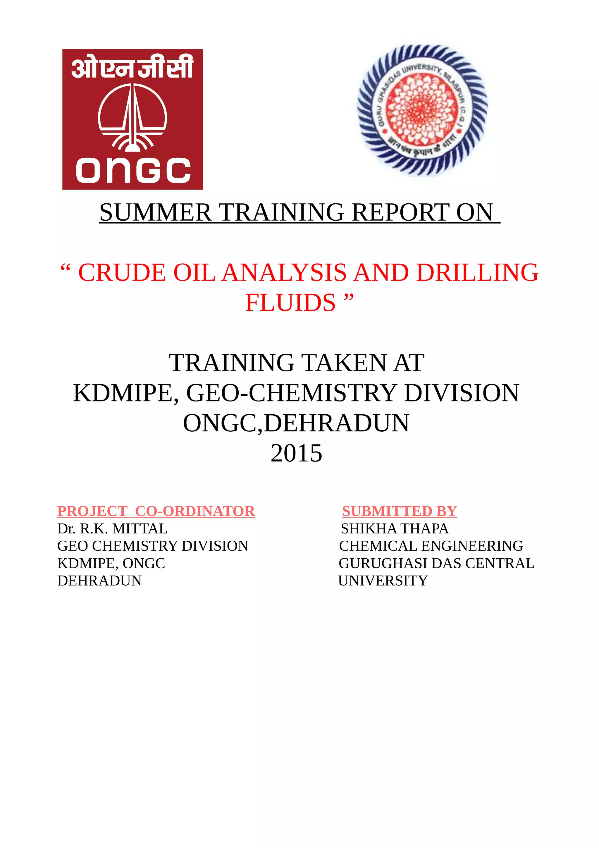 quality analysis of crude oil and drilling fluids | ODT