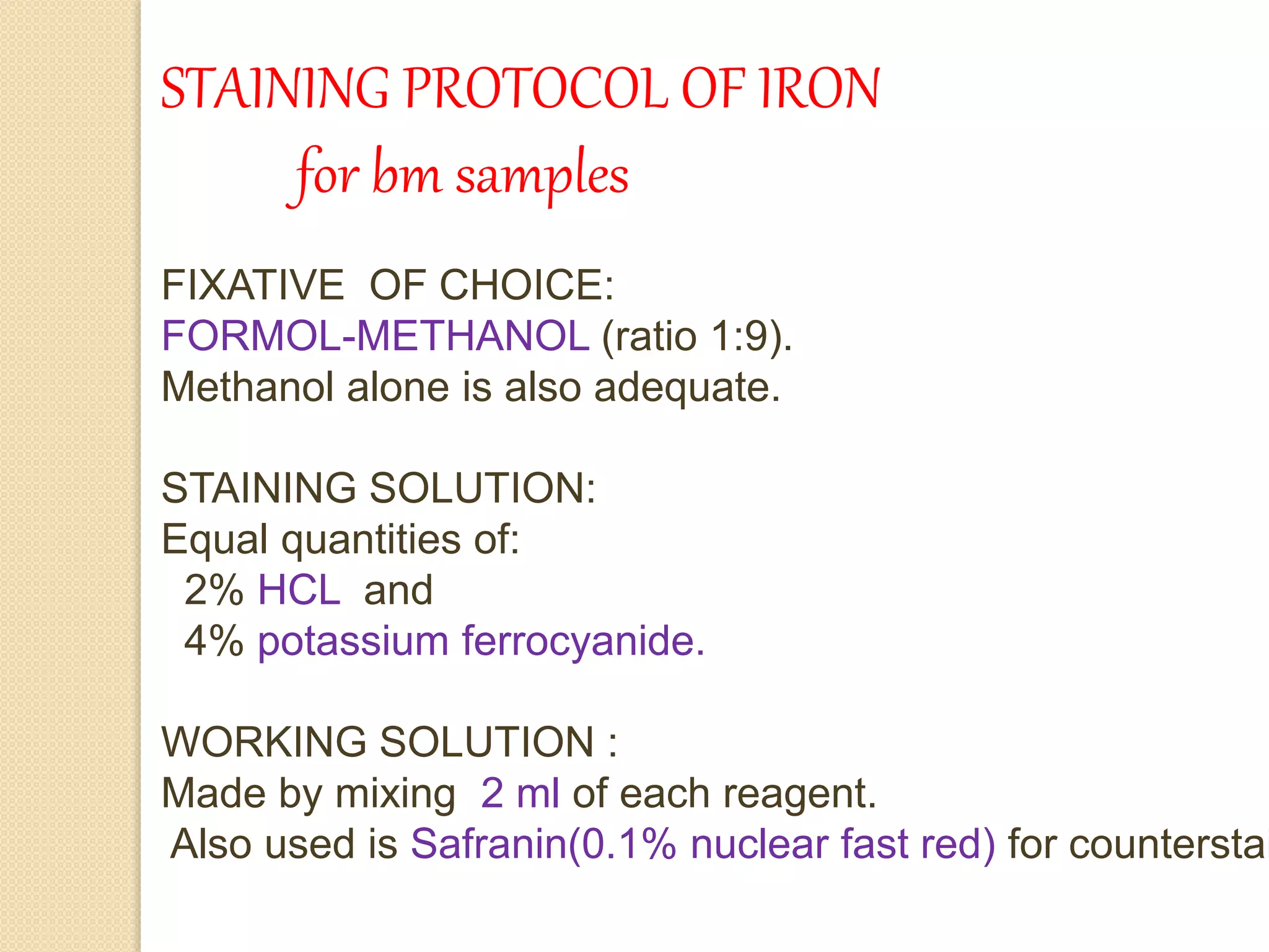 iron staining. | PPTX