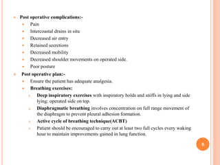 PT in thoracic surgery | PPTX