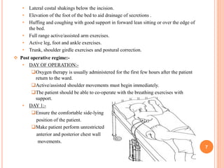 PT in thoracic surgery | PPTX