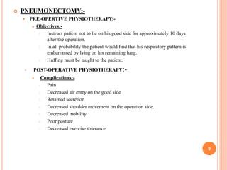 PT in thoracic surgery | PPTX