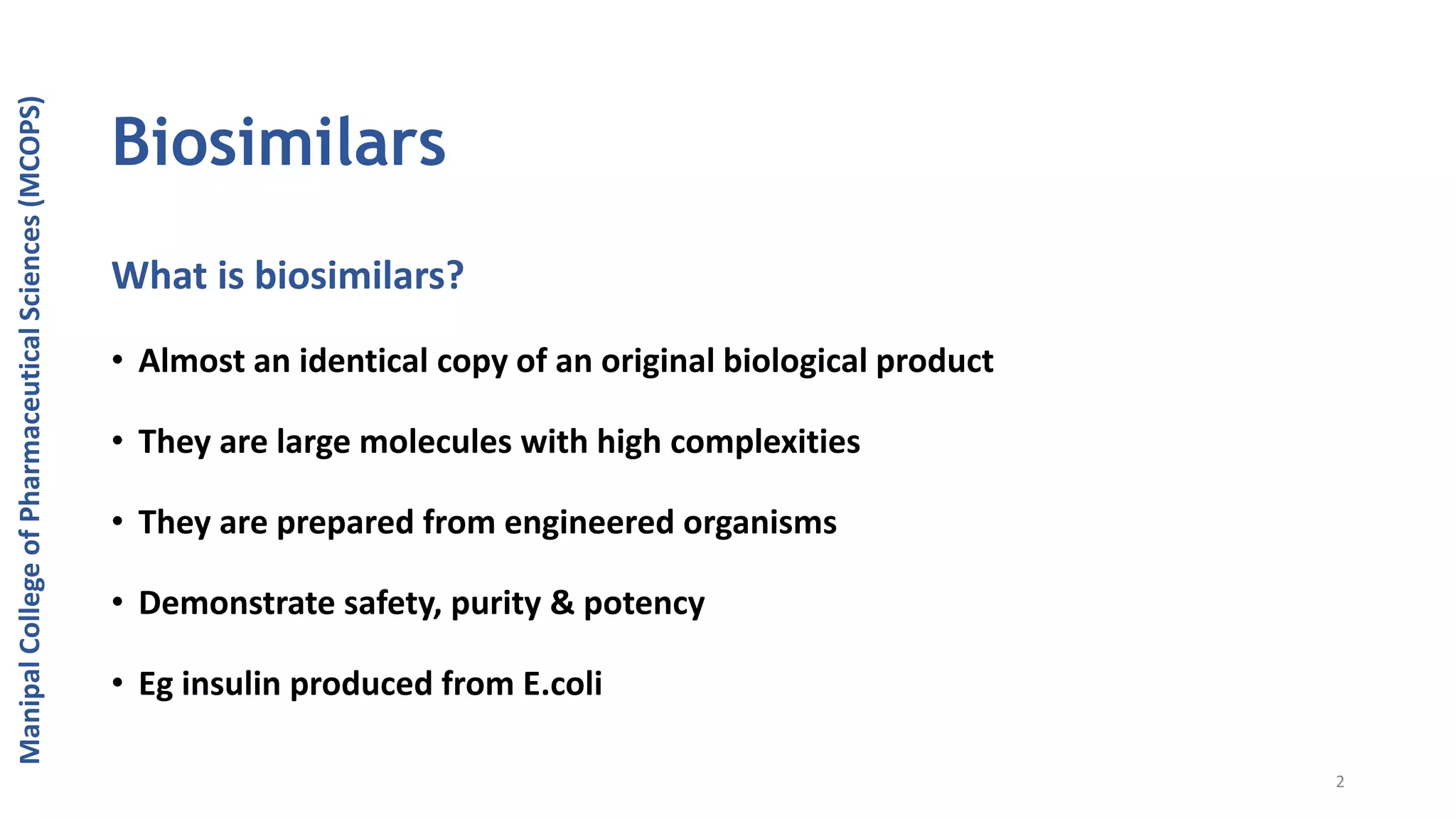 Biosimilars | PPTX