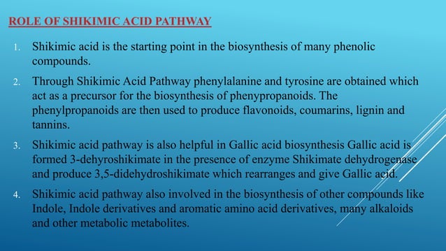 Shikimic acid pathway | PPTX