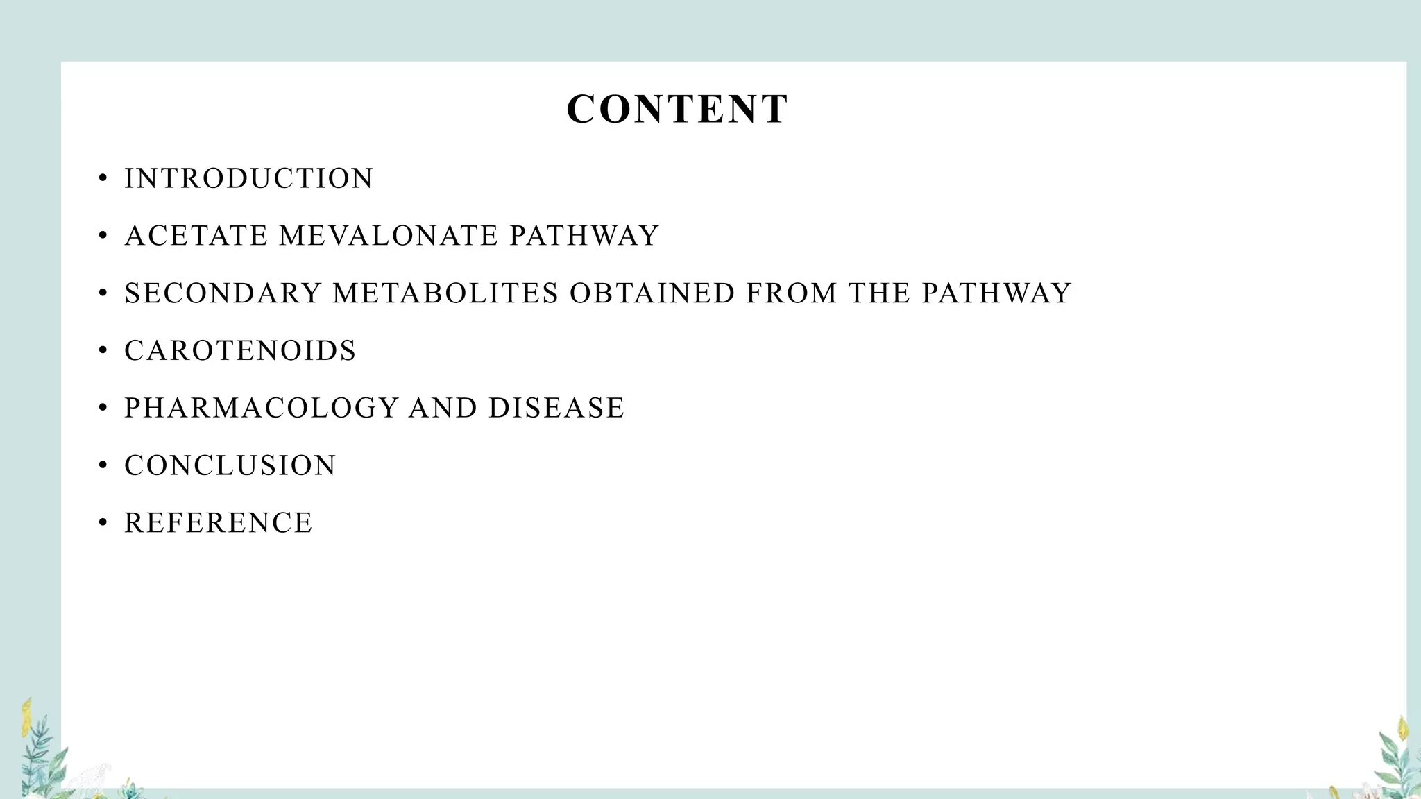 Acetate mevalonate pathway | PPTX