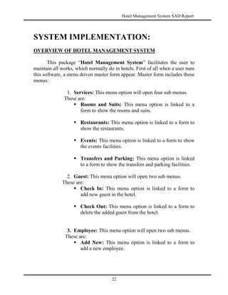 Hotel Management System | PDF