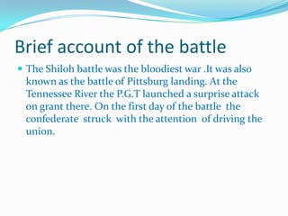 Shiloh battle | PPTX