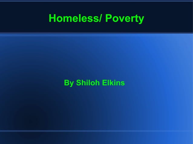 Homeless | PPT