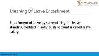 Leave encashment | PPTX