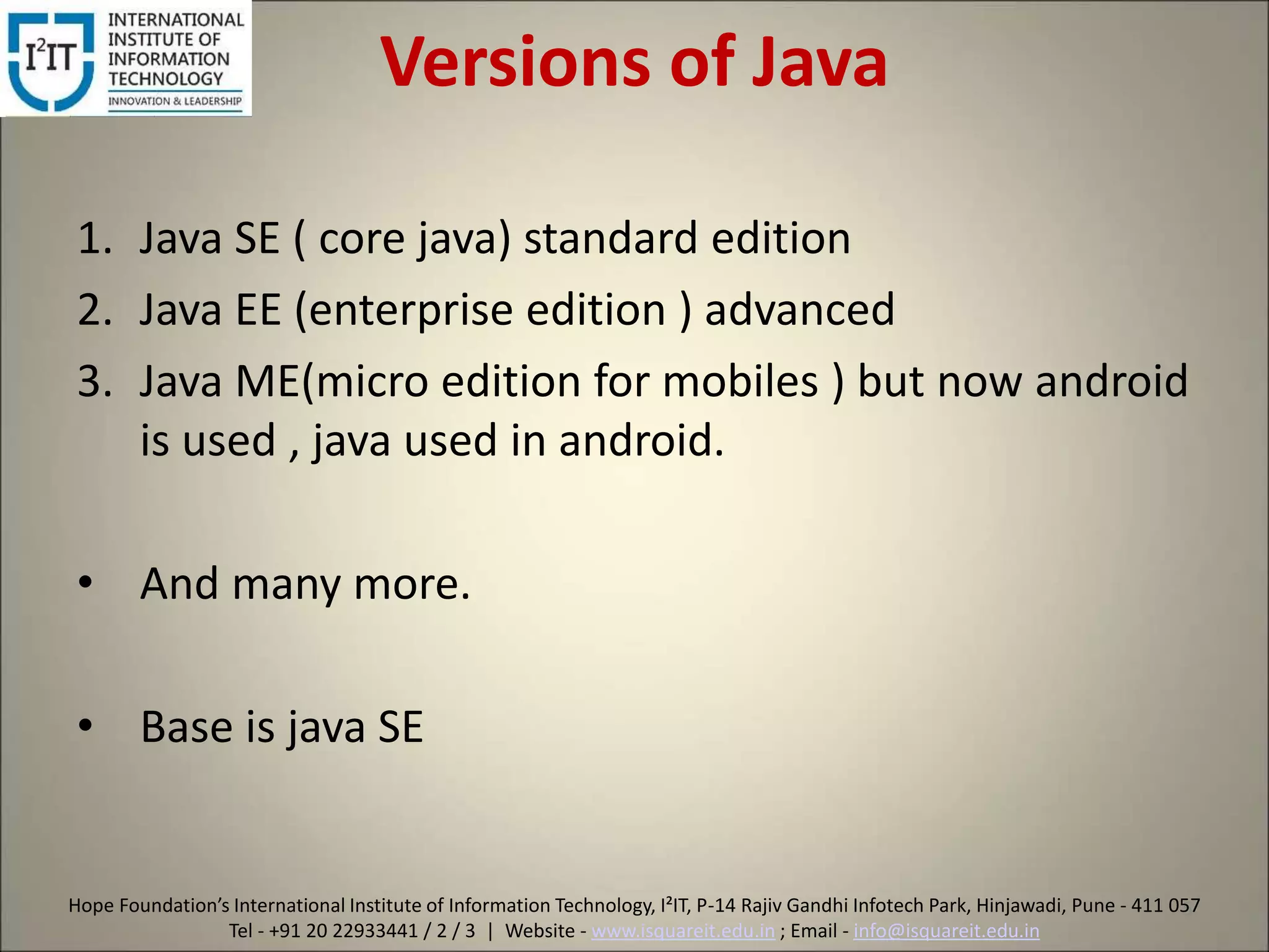Java As Object Oriented Programming Language Ppt
