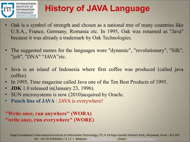 Java as Object Oriented Programming Language | PPT Java as Object Oriented Programming Language | PPT