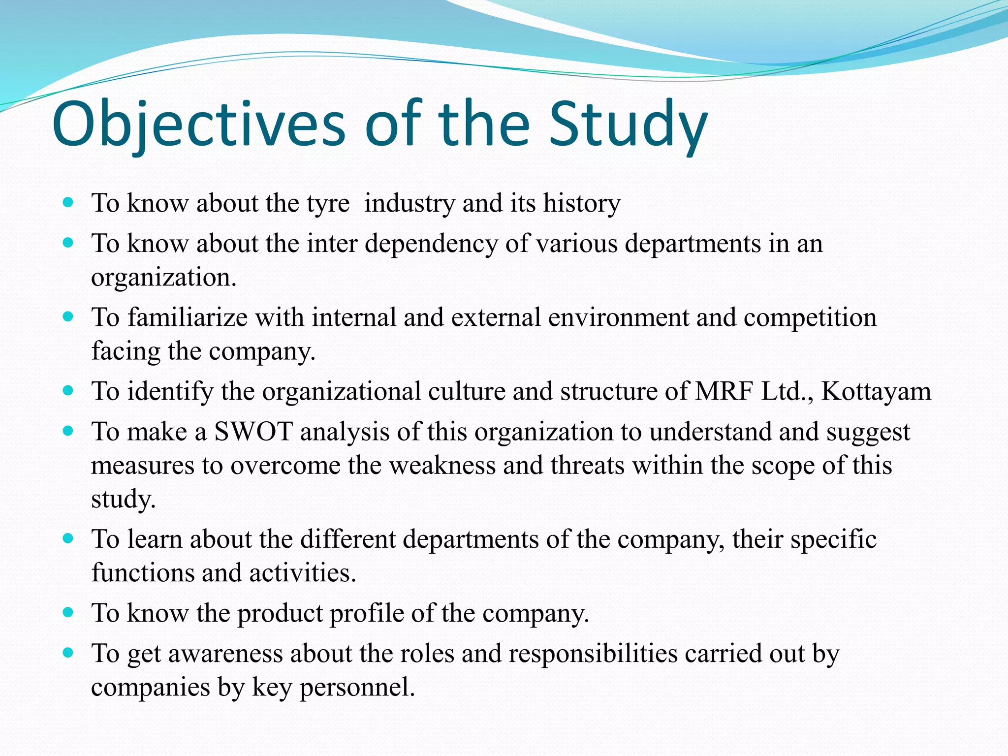 Shilpa organiations study at mrf tyres | PPTX