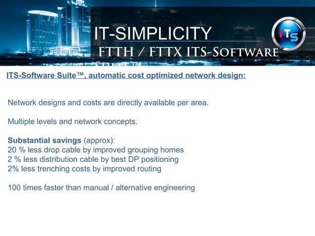Real Fibre optic FTTH FTTX network design, engineering & planning software for Autocad | PPT ...