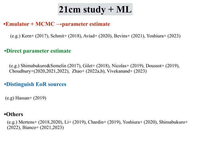21cm cosmology with machine learning (Review)) | PPT