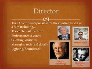 Job Roles Within The Film Industry | PPTX