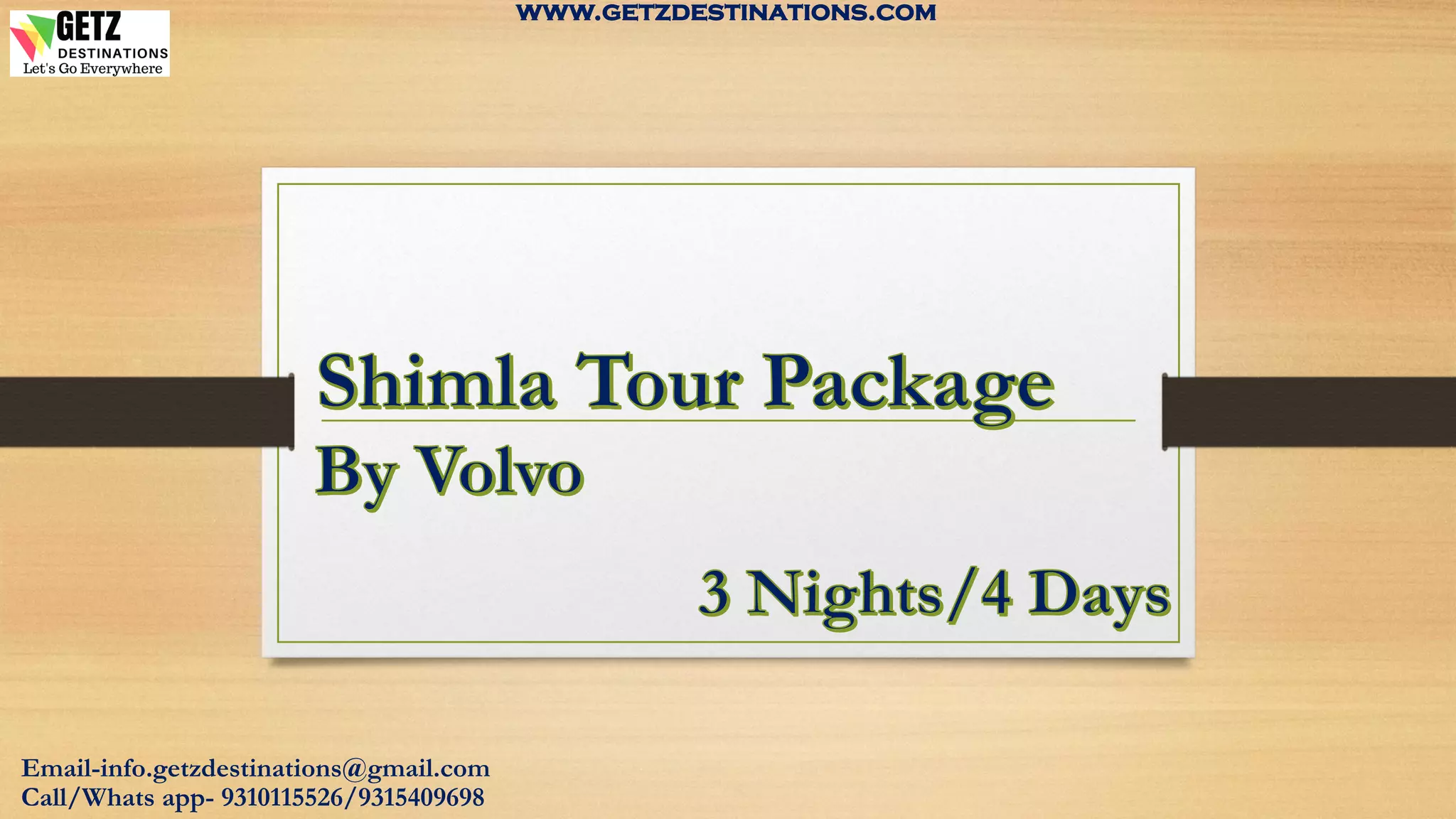 Shimla tour-package | PPT