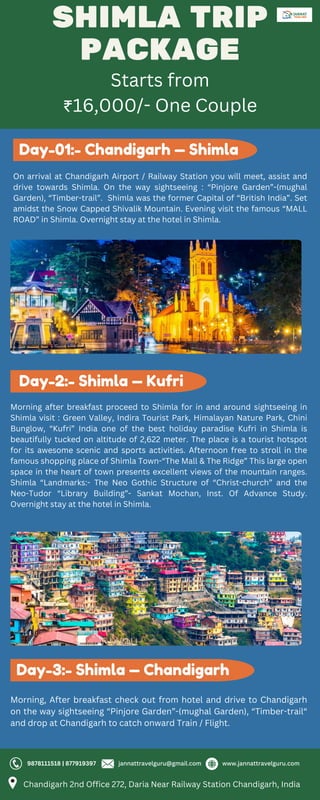 Shimla Tour Packages Book Shimla Tour and Plan your Shimla Trip | PDF