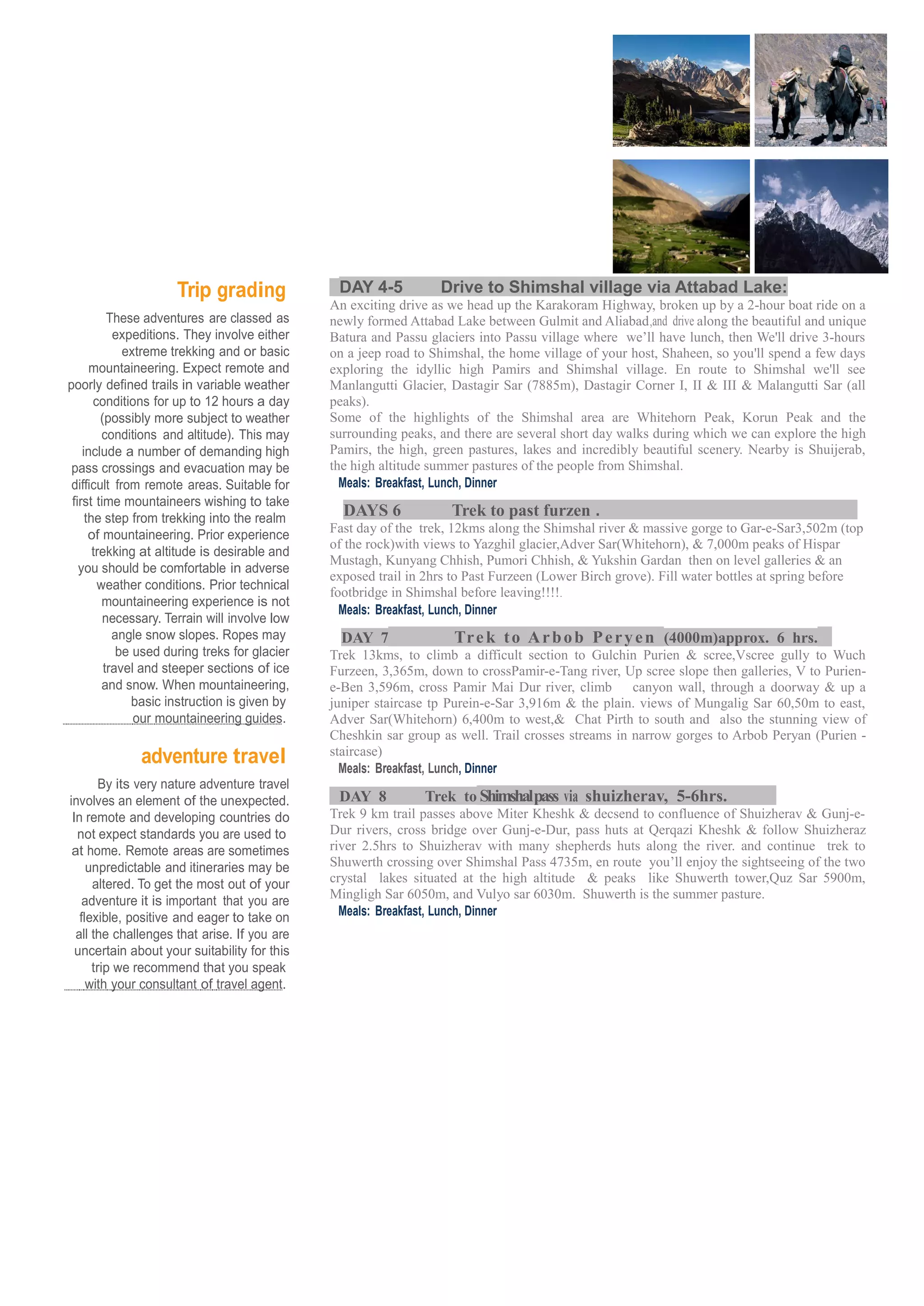 Shimshal pass trek, tour and expedition | PDF