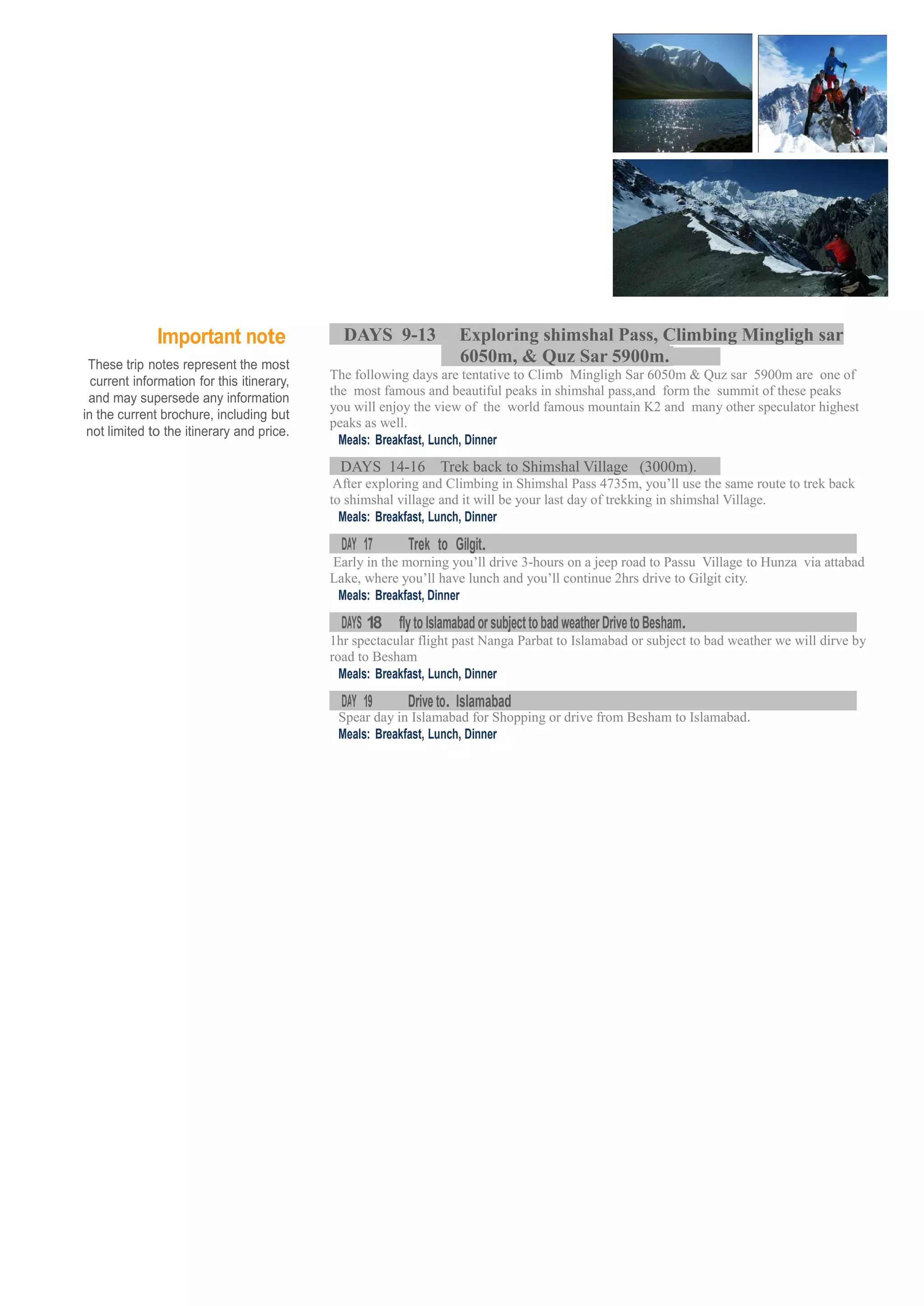 Shimshal pass trek, tour and expedition | PDF