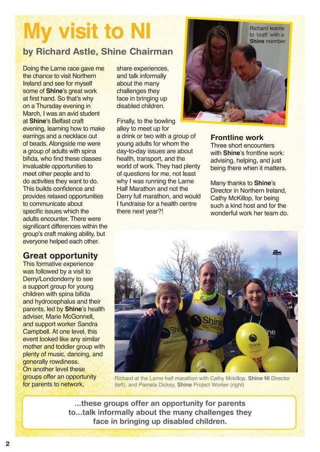Shine Northern Ireland newsletter - Summer 2014 | PDF