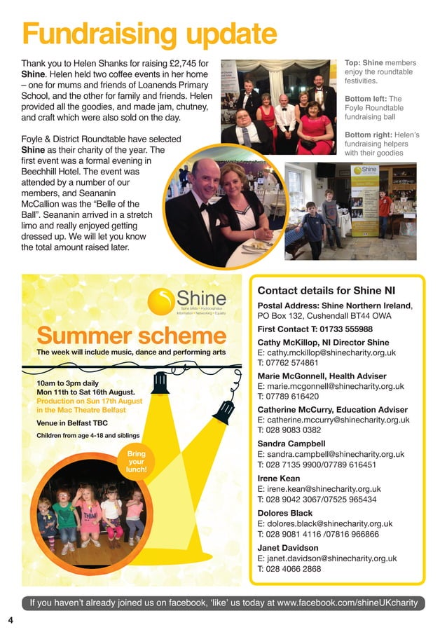 Shine Northern Ireland newsletter - Summer 2014 | PDF
