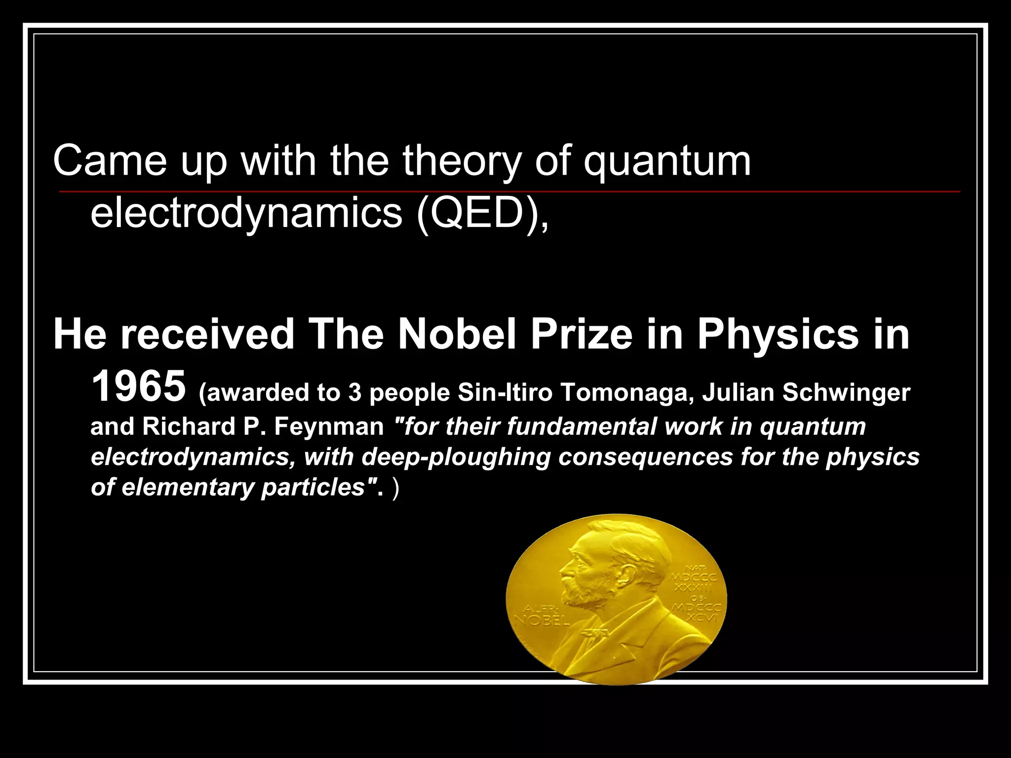 Shinichiro tomonaga | PPT