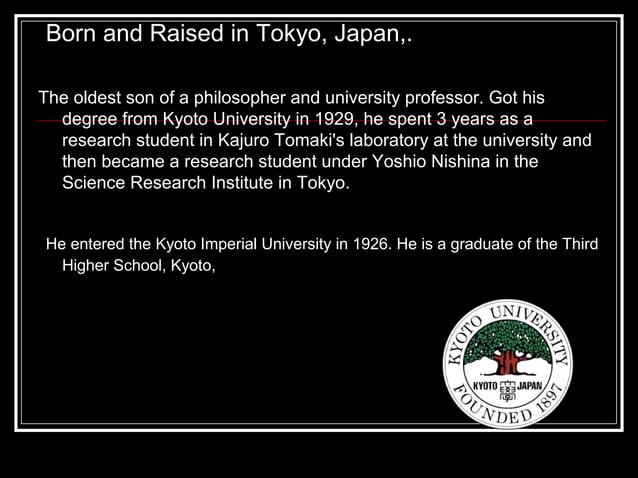 Shinichiro tomonaga | PPT