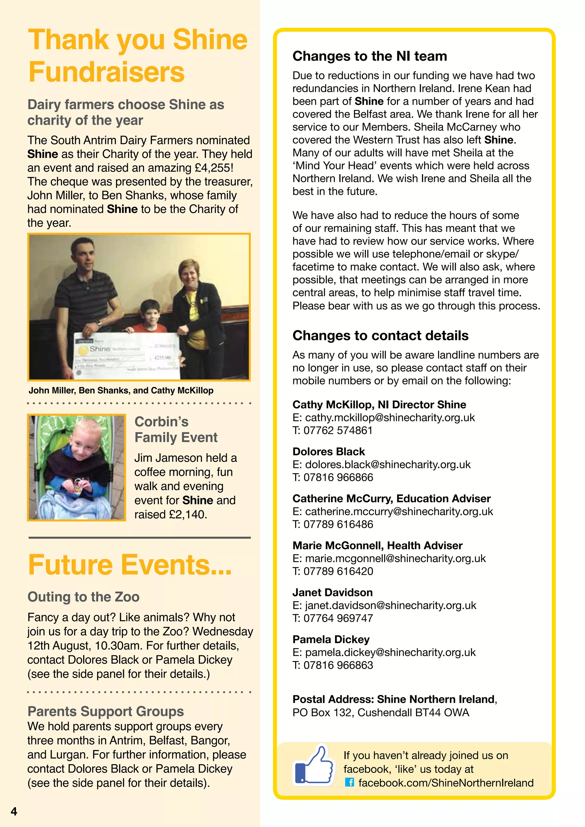 Shine Northern Ireland Newsletter - Summer 2015 | PDF