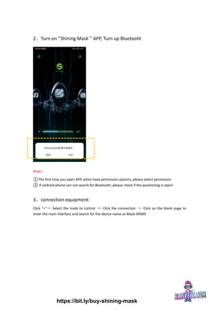 Shining mask-led-programmable-shining-face-mask-user-manual-by-blinkeez.com