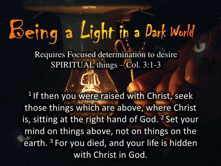 Shining As Lights In A Dark World