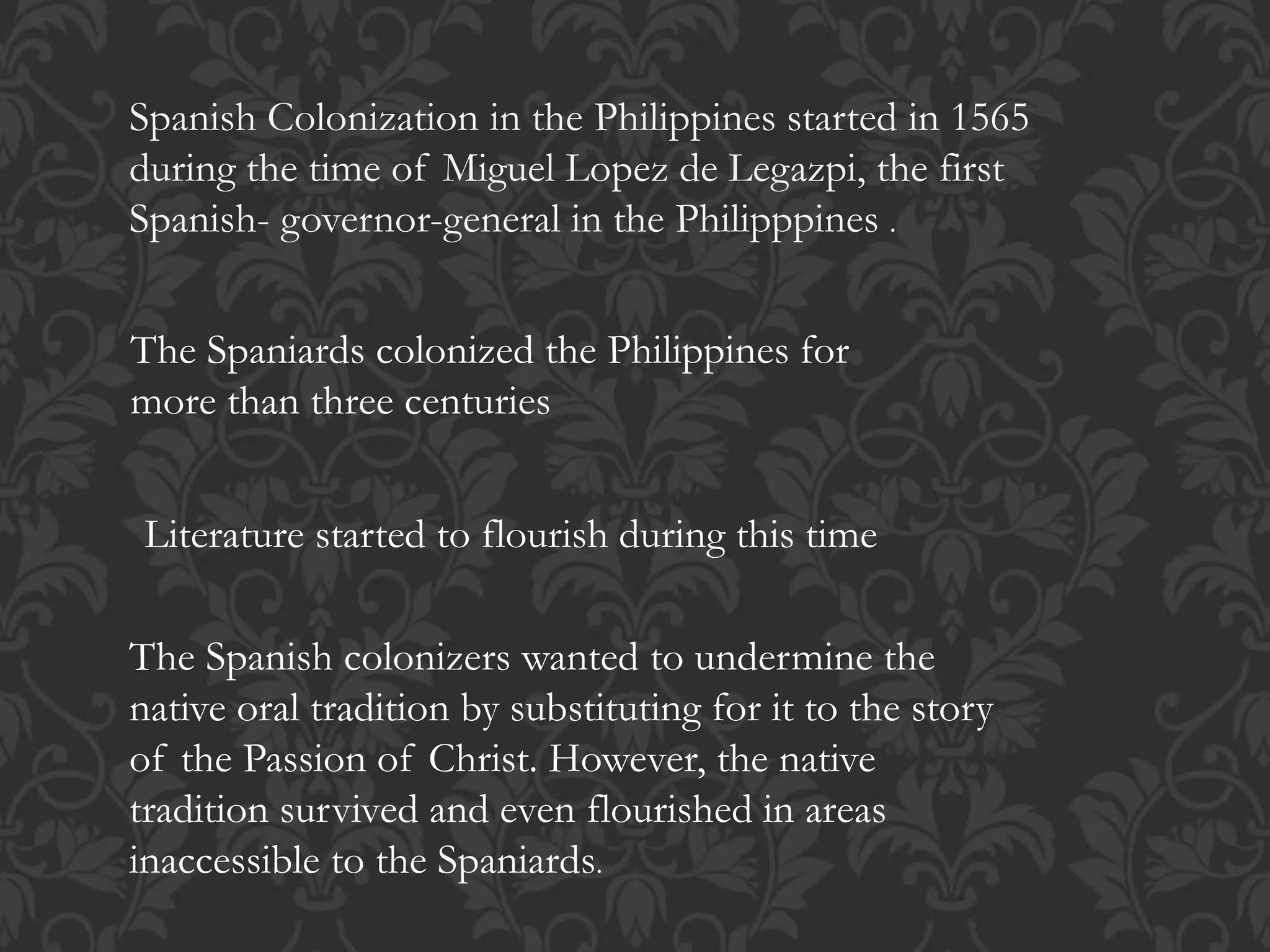 SPANISH AND PRE-COLONIAL TEXT PHILIPPINE LITERATURE | PPTX